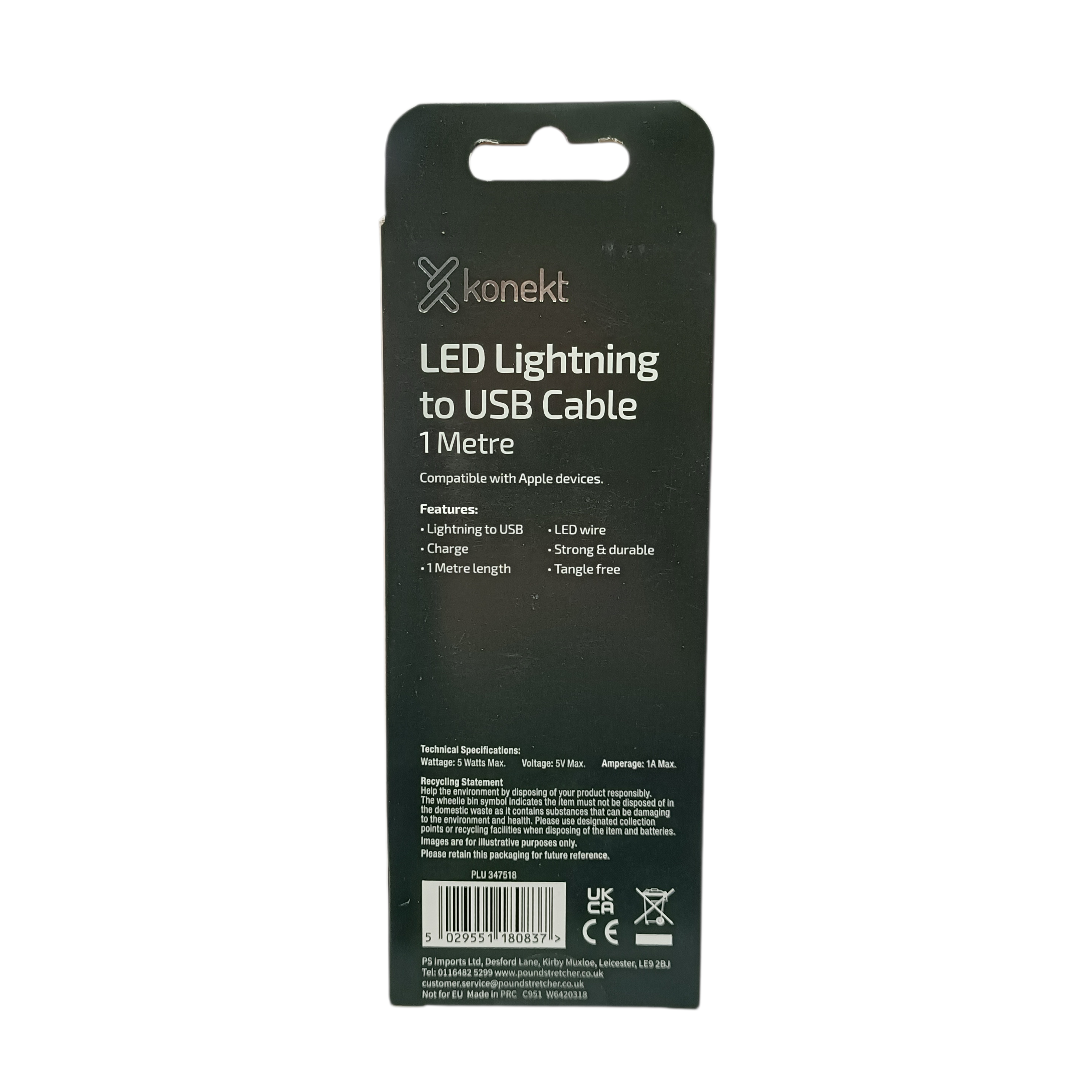 New LED Lightning to USB 1m Cable - Own4Less
